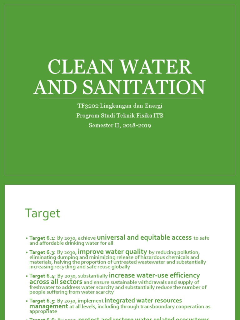 Clean Water and Sanitation MM | PDF | Drinking Water | Green Building