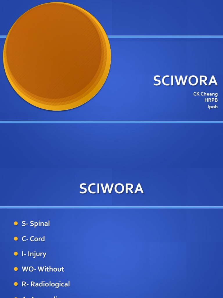 Presentasi Spine Sciwora | PDF | Spinal Cord Injury | Vertebral Column