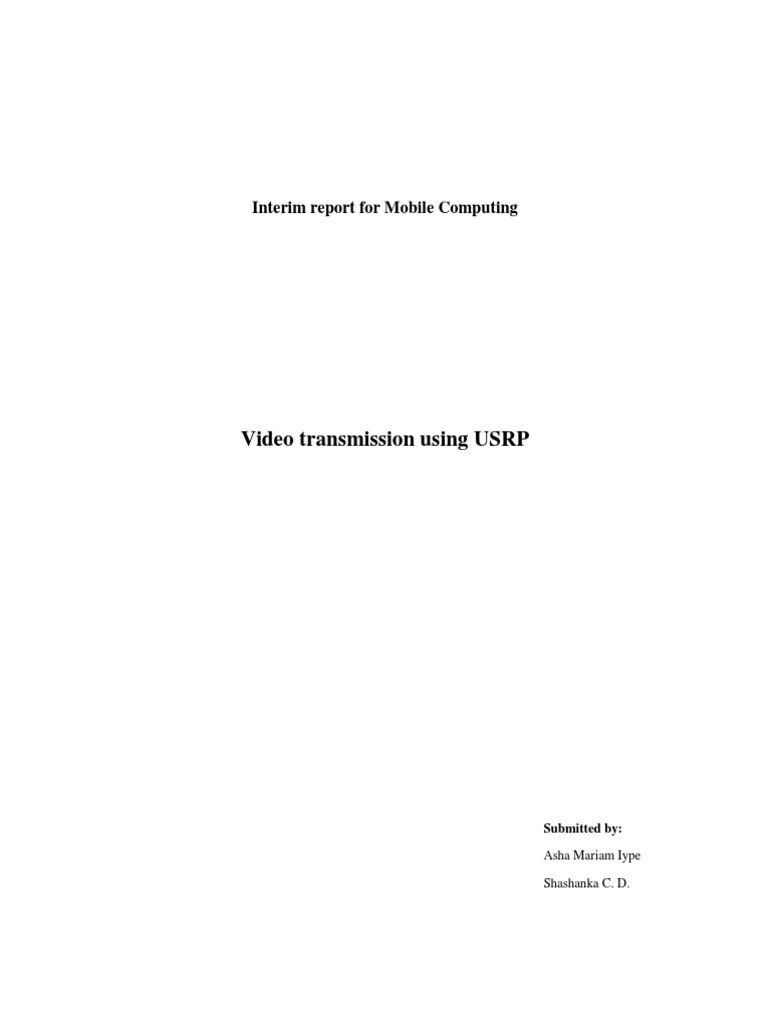 Video Transmission Using USRP | PDF | Software Defined Radio | Modulation