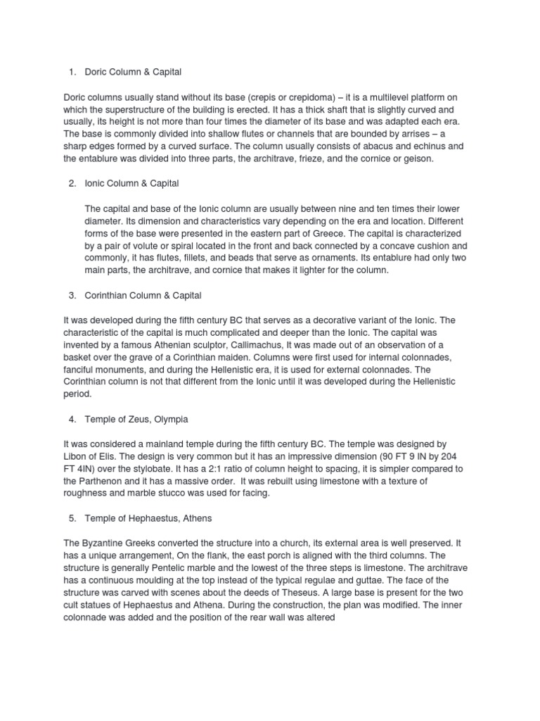 Hoa Plate 3 Descr | PDF | Column | Architectural Design