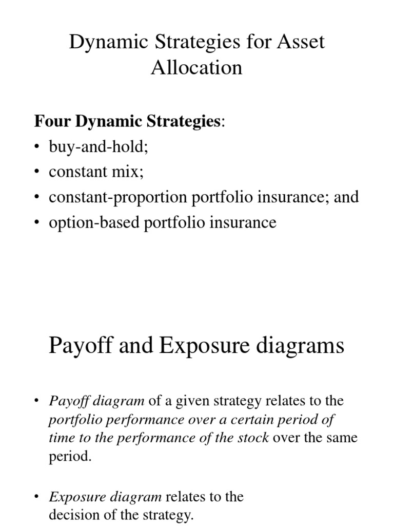 Dynamic Strategies For Asset Allocation | PDF | Stocks | Stock Market