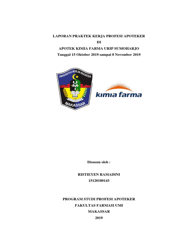 Laporan Pkpa Apotek Kimia Farma Urip Pdf