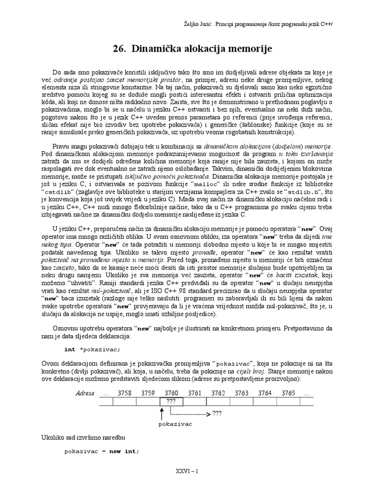C++ Dinamicka Alokacija Memorije | PDF