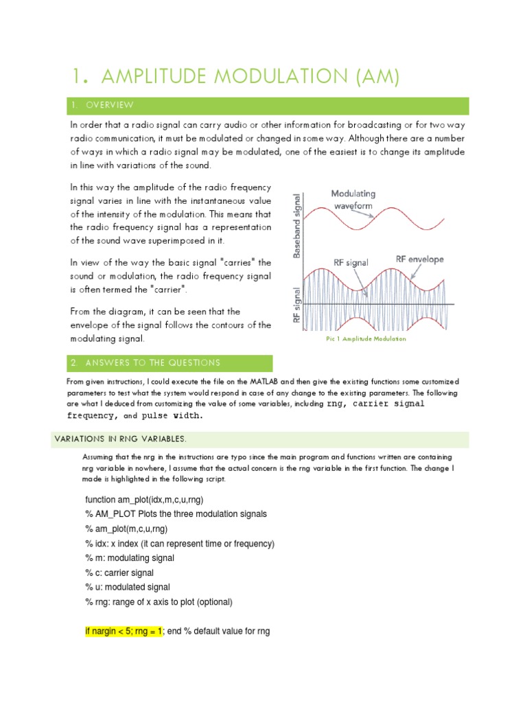 Amplitude Modulation | PDF | Radio | Modulation