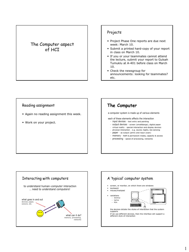 The Computer Aspect of HCI: Projects | PDF | Computer Keyboard ...