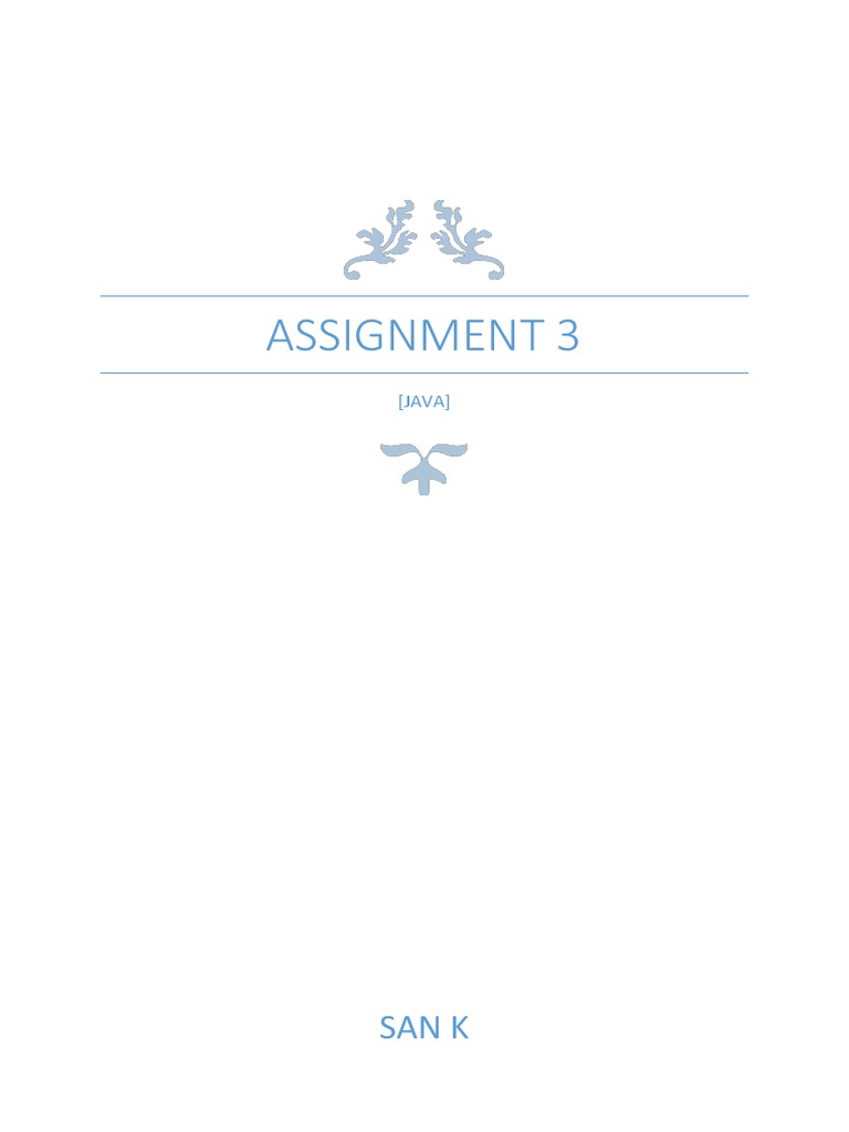 Java Assignment | PDF | Computer Programming | Areas Of Computer Science