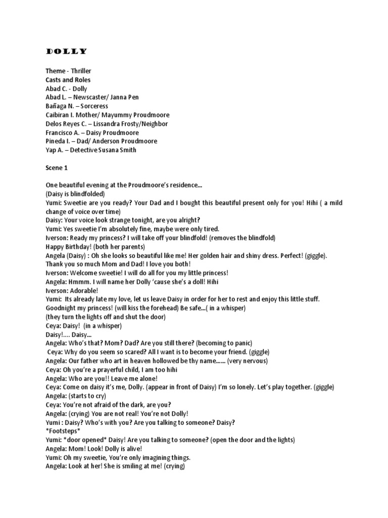 Thriller Script 2.0 | PDF