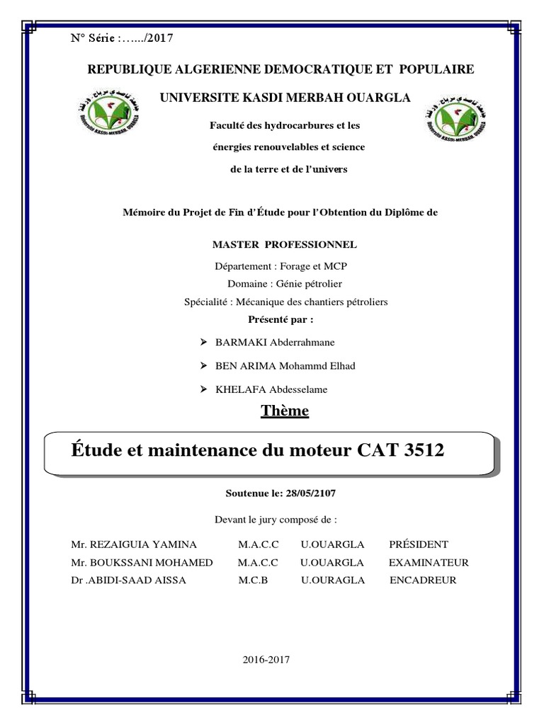 Étude et maintenance du moteur CAT 3512 | PDF | Injection (moteur) | Piston