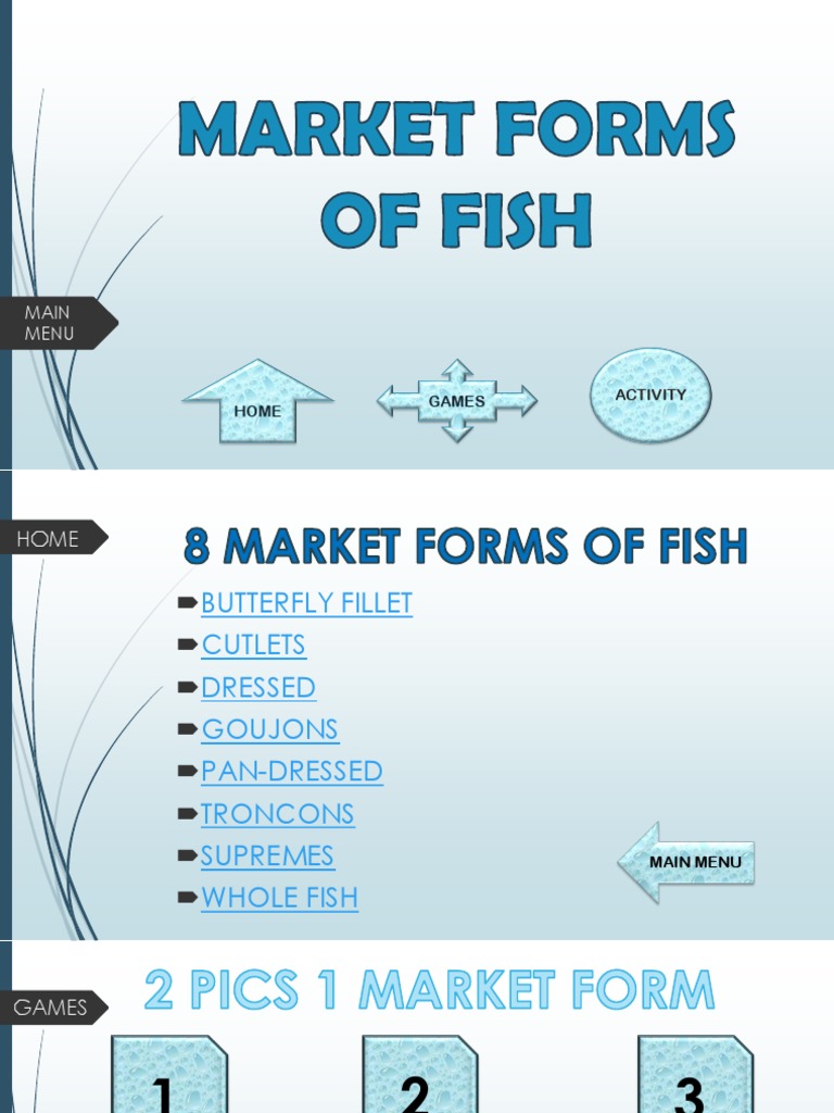Market Forms of Fish Explained | PDF | Fish | Steak