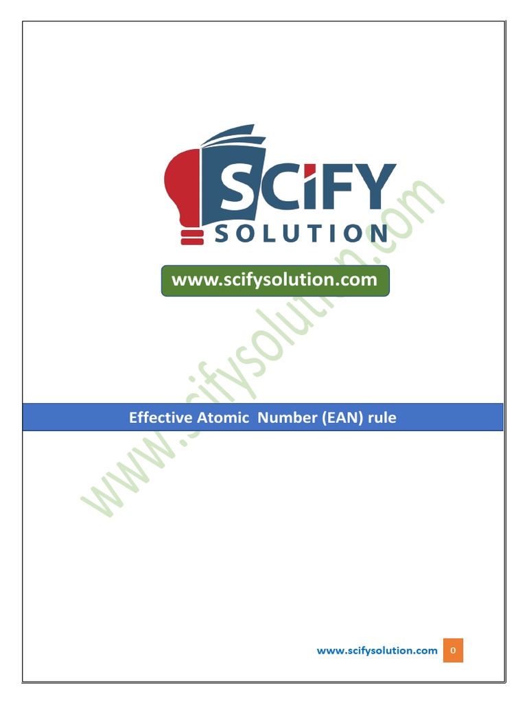 Effective Atomic Number (EAN) Rule | Download Free PDF | Coordination ...