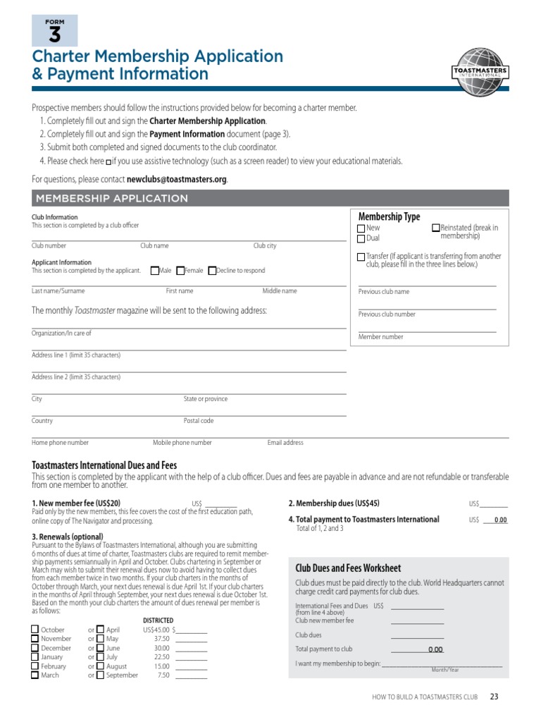 Charter Member Application ATO 3 | PDF | Money Order | Signature