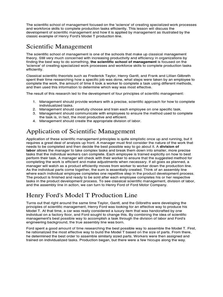 Scientific Management 1.1 | PDF | Science | Scientific Method