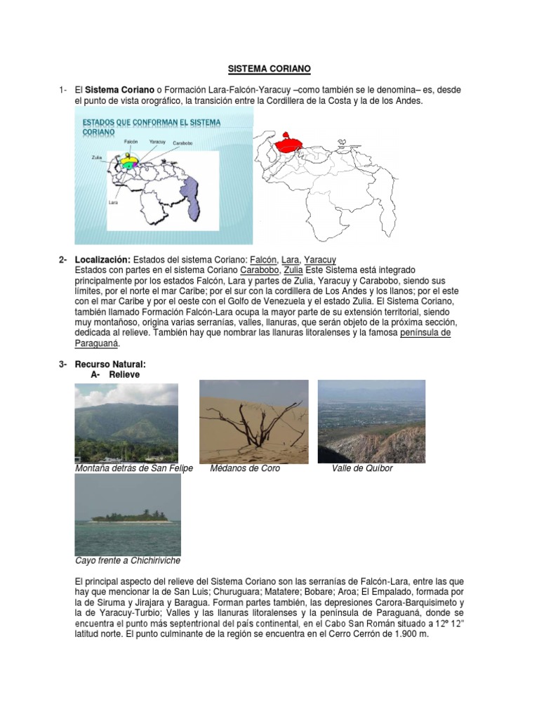 El Sistema Coriano | PDF | Ciencias de la Tierra | Naturaleza