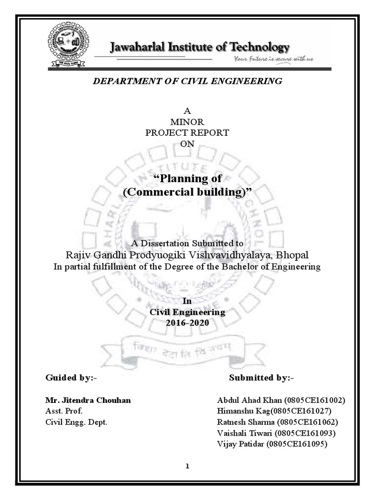 Planning of Commercial Building | PDF | Engineering | Economic Sectors