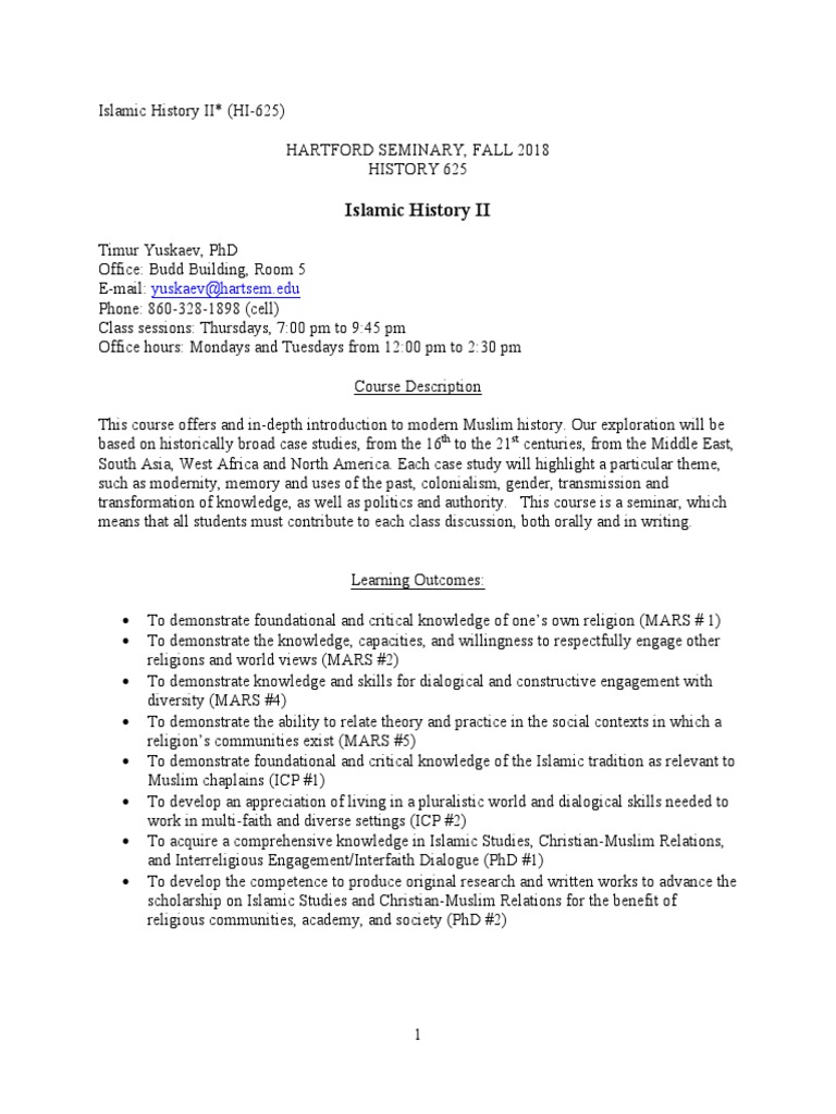 History Syllabus | PDF | Interfaith Dialogue | Ulama