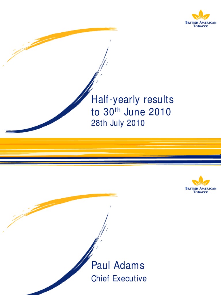 2010 Half-Year Report Presentation | PDF | Free Cash Flow | Dividend