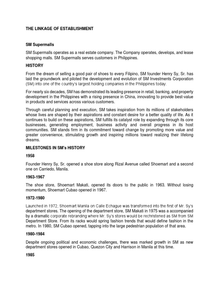 The Linkage of Establishment | PDF | Shopping Mall | Retailing