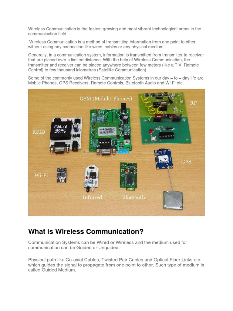 Wireless Communication | PDF | Transmission Medium | Radio