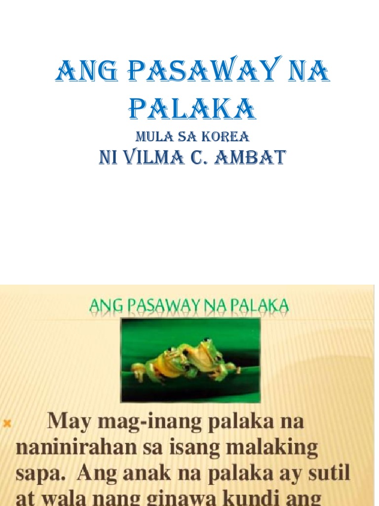 Ang Pasaway Na Palaka | PDF