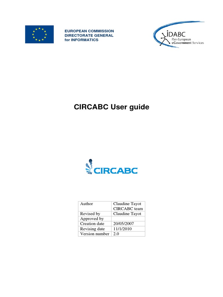 CIRCABC User Guide PDF | PDF | Login | Icon (Computing)