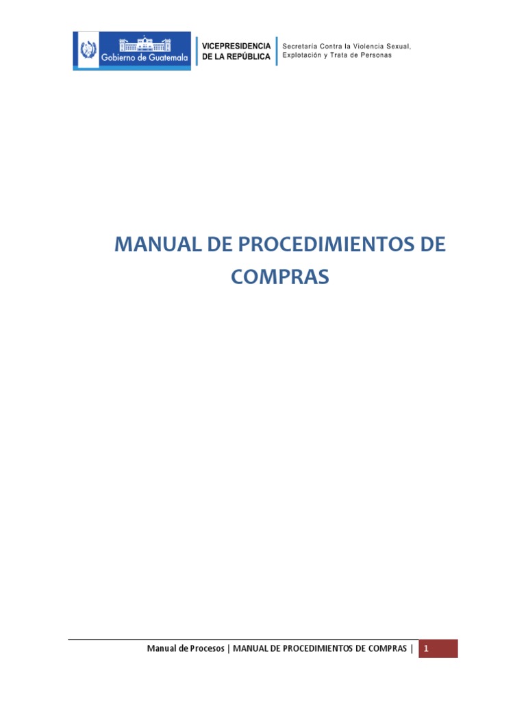 Manual de Procedimiento de Compras | PDF | Factura | Trata de personas