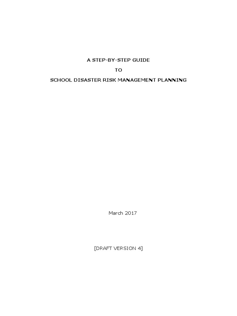 School Disaster Risk Management Planning | PDF | Emergency Management ...