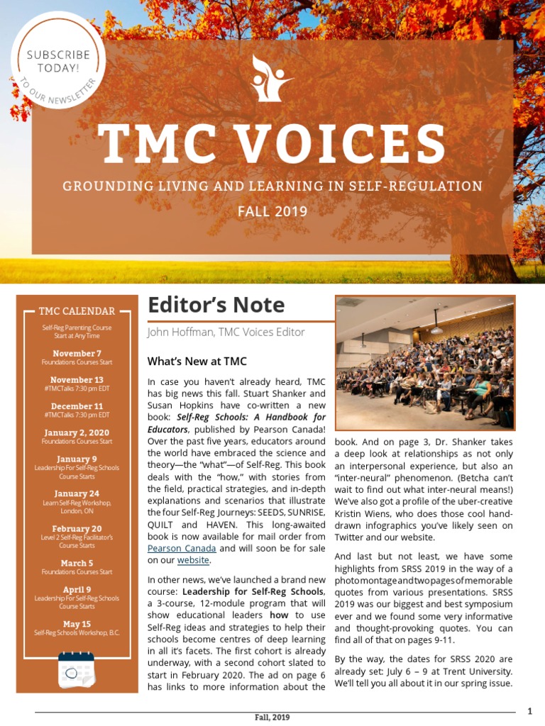 TMC Voices: Editor's Note | PDF | Anxiety | Mindfulness