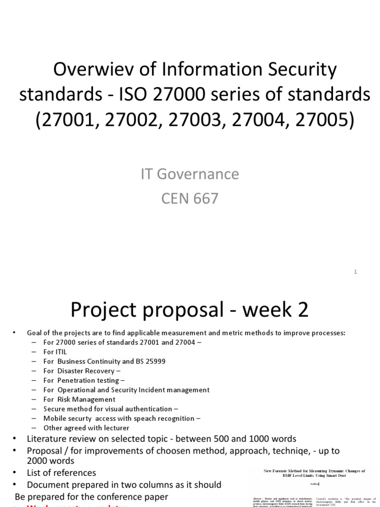 Overview of ISO 27000 Standards | PDF | Information Security | Risk ...