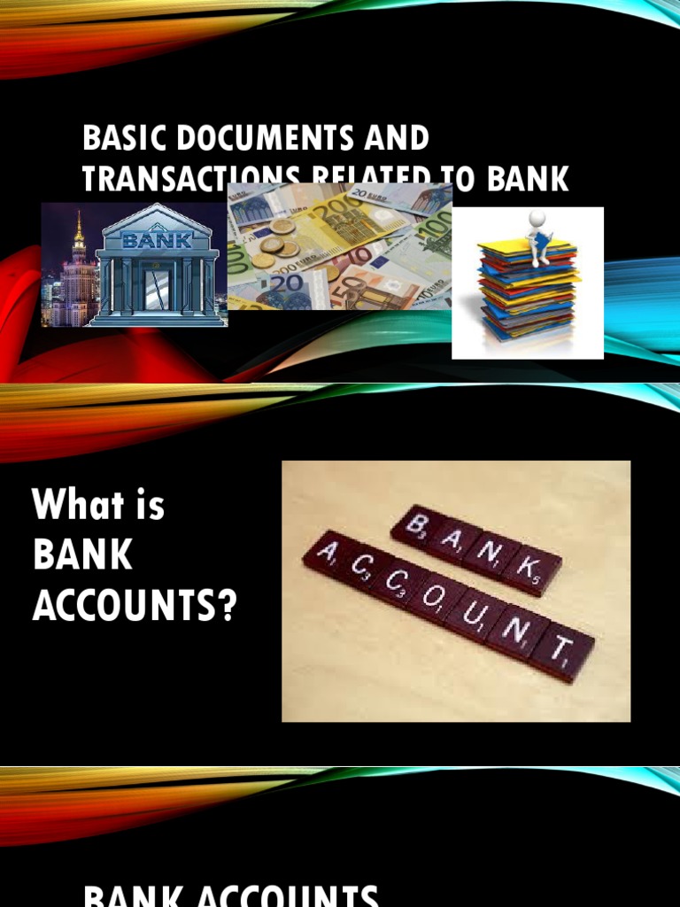 Basic Documents and Transactions Related To Bank | PDF | Transaction ...