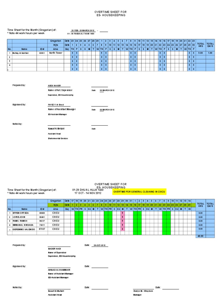 OVER TIME SHEET | PDF | Life Of Muhammad | Muhammad