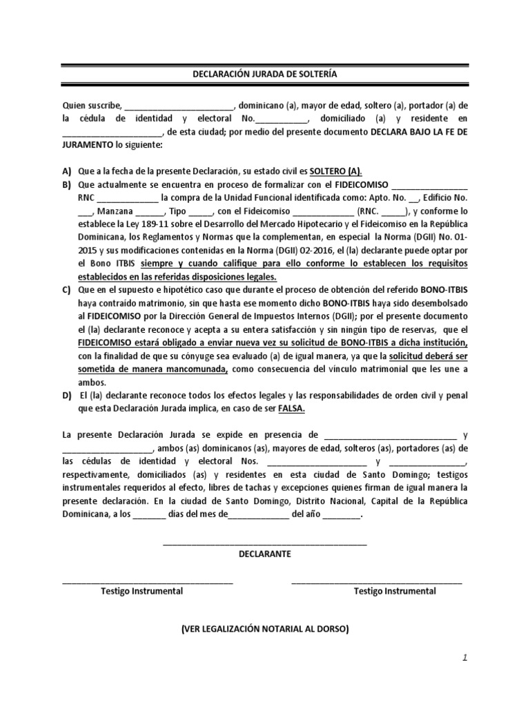 Declaracion Jurada De Matrimonio Porn Sex Picture