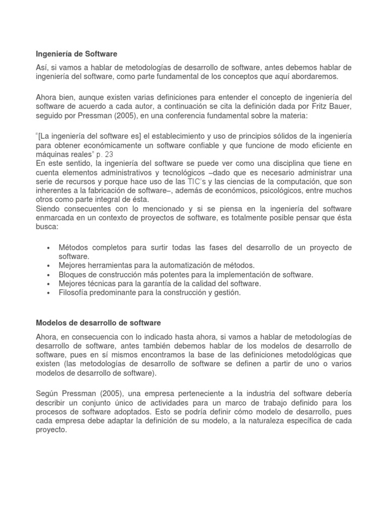 Metodologia Segun Pressman | PDF | Ingeniería de software | Software
