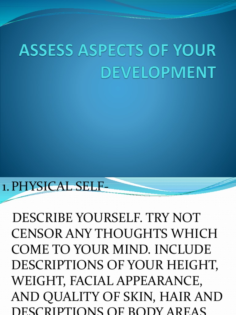 Assessment Personal Development | PDF