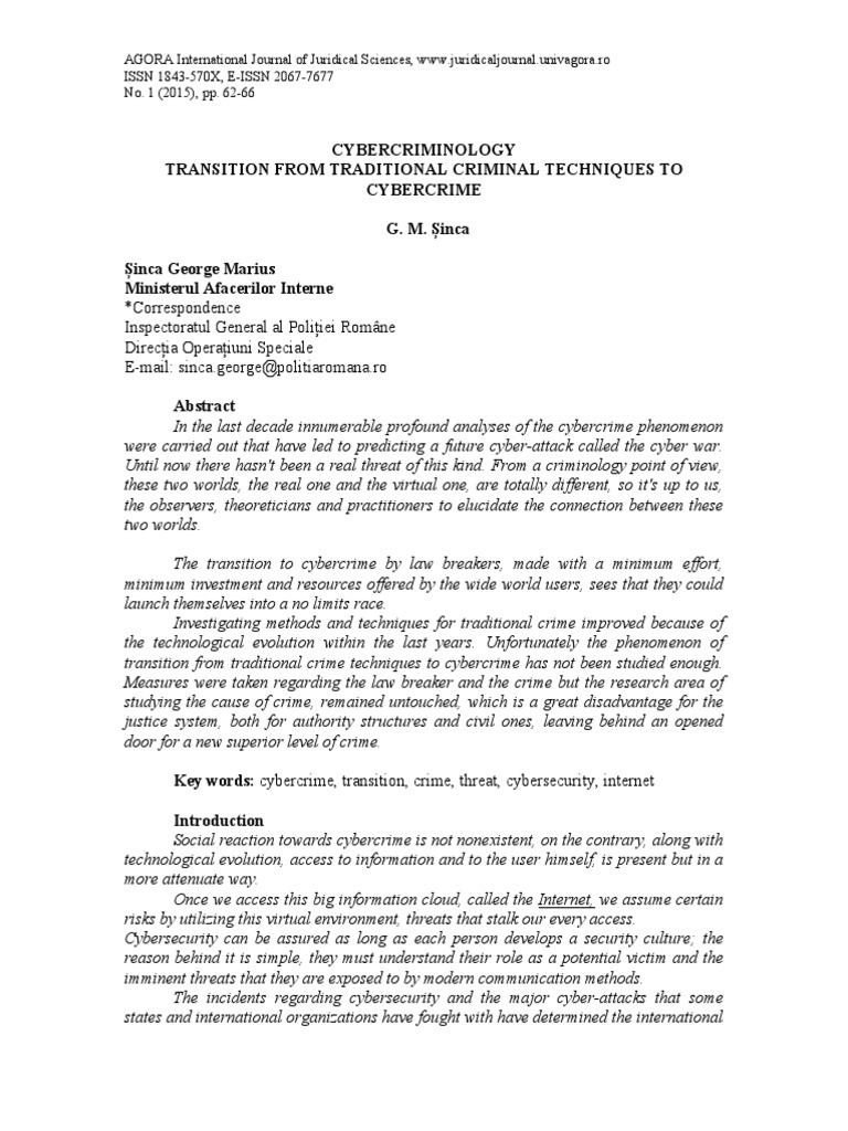 Cyber Criminology | PDF | Computer Security | Security