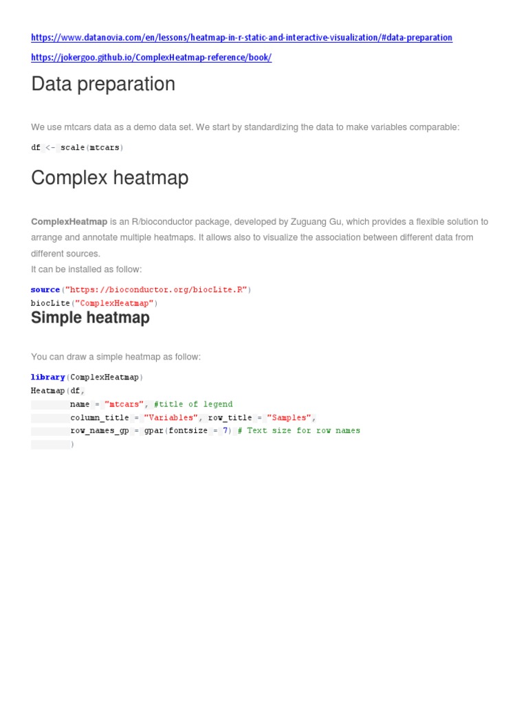 Heatmap Instruction | PDF | Cluster Analysis | Applied Mathematics