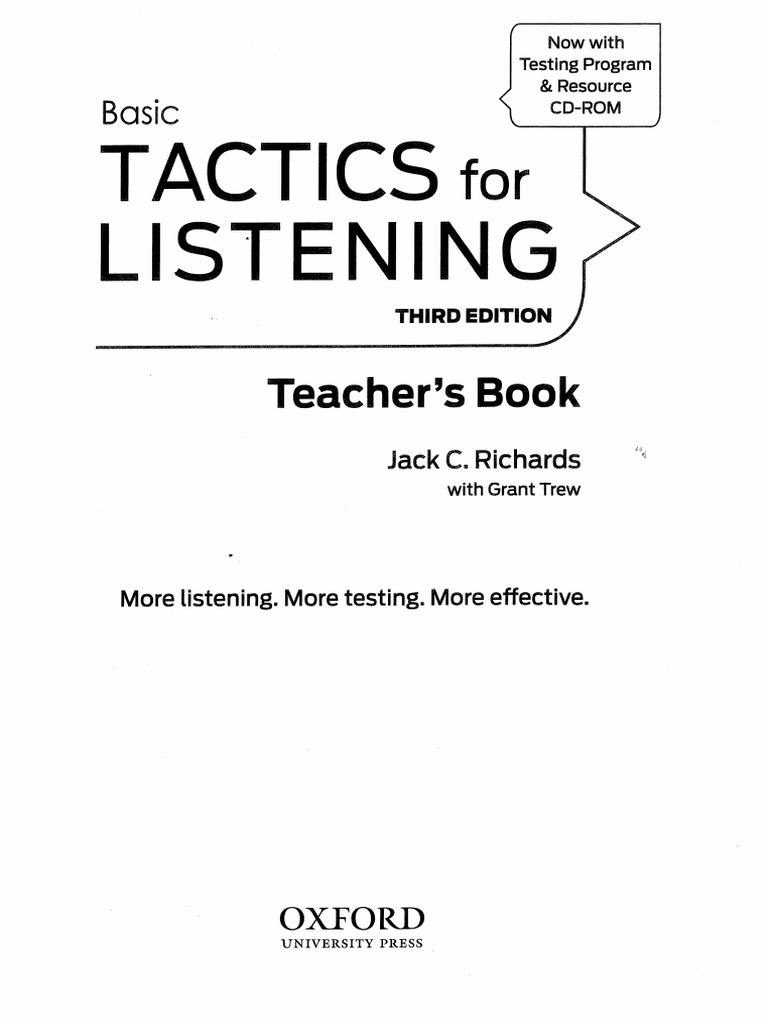 Oxford Tactics For Listening Basic Teachers Book 3rd Editionpdf PDF | PDF