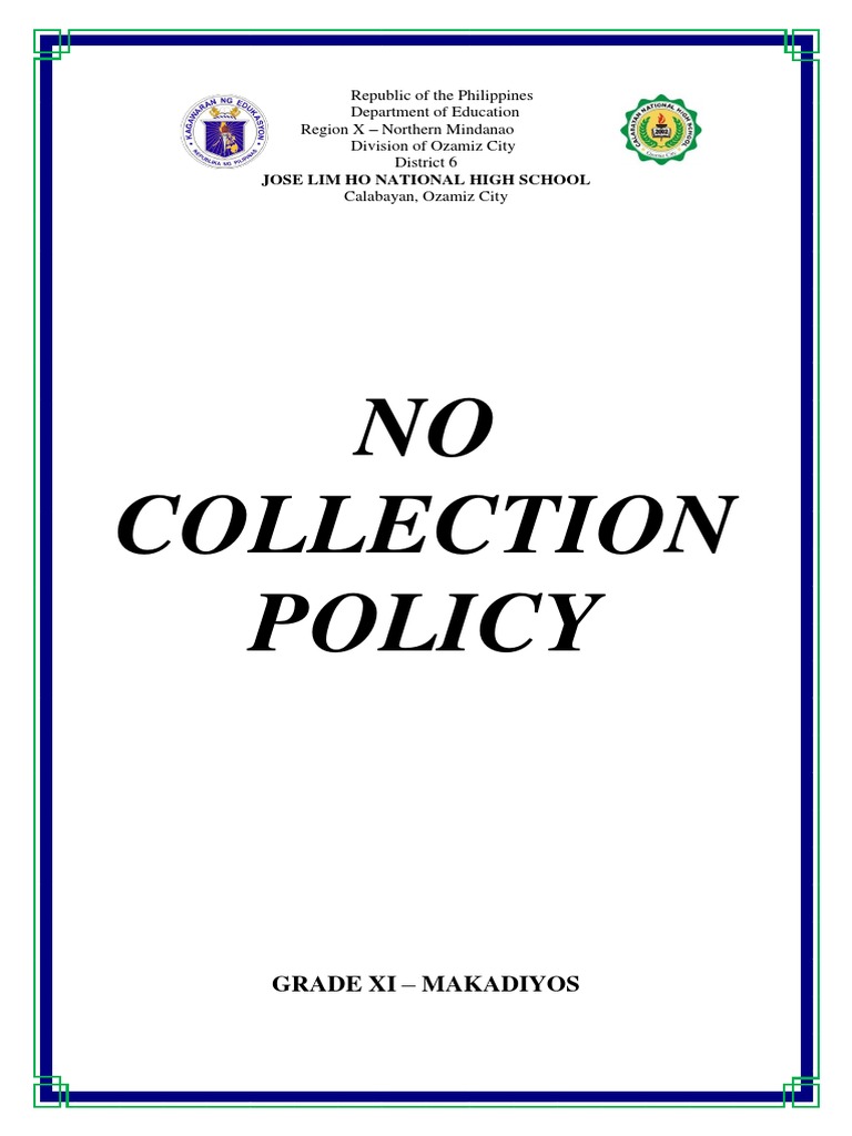 Calabayan School No Collection Policy | PDF