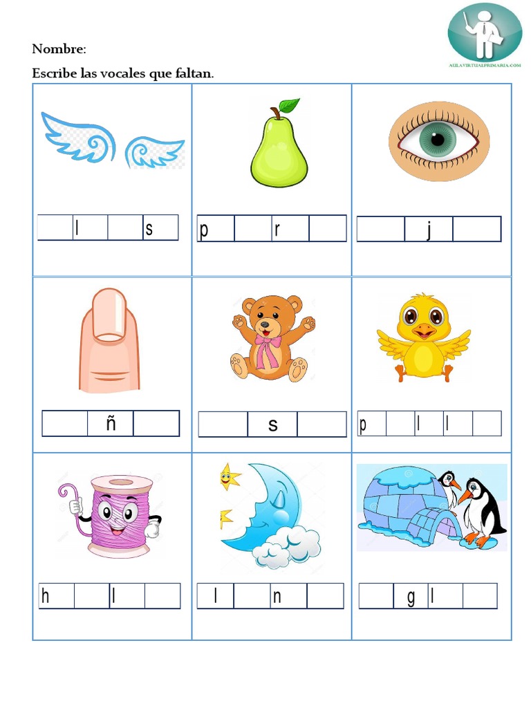 Completa las Vocales Faltantes | PDF | Arte