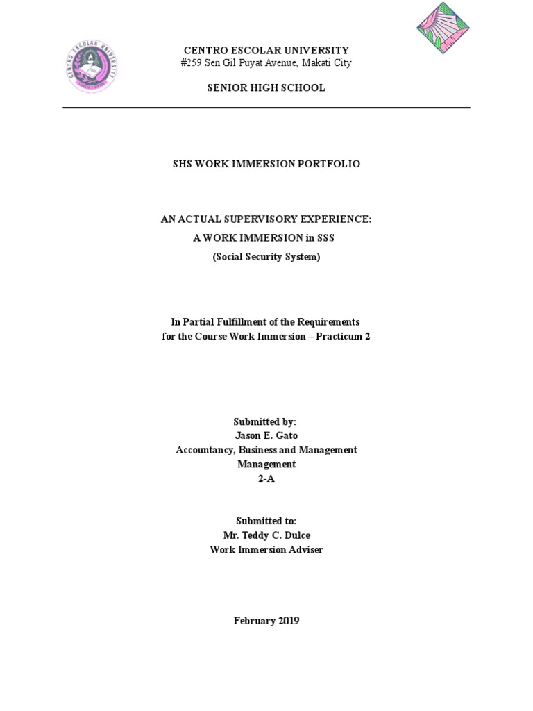 Practicum Portfolio (Cover) | PDF
