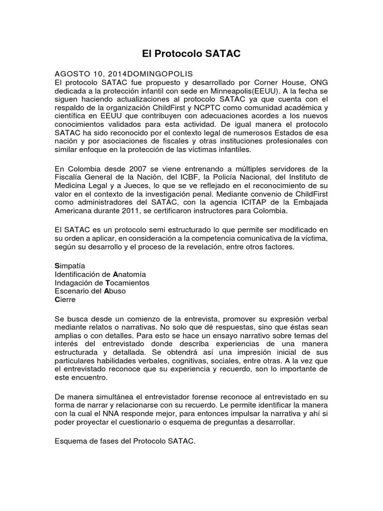 El Protocolo SATAC | PDF