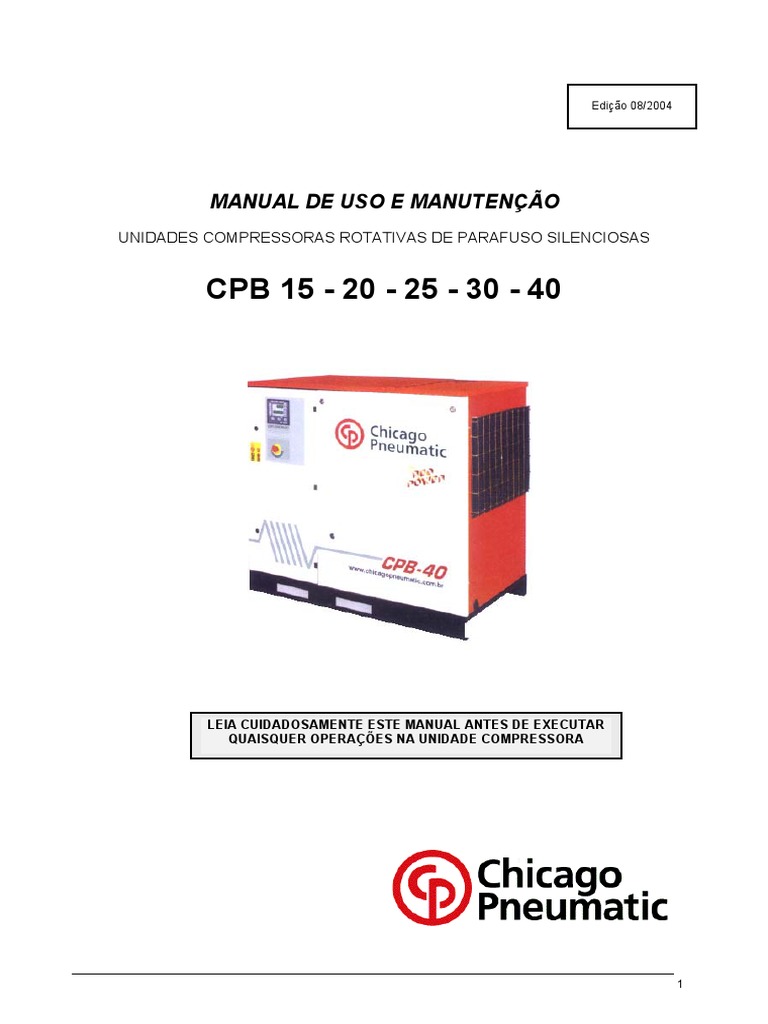 Manual de Instrucao Compressor Chicago Pneumatic PDF | Download grátis ...