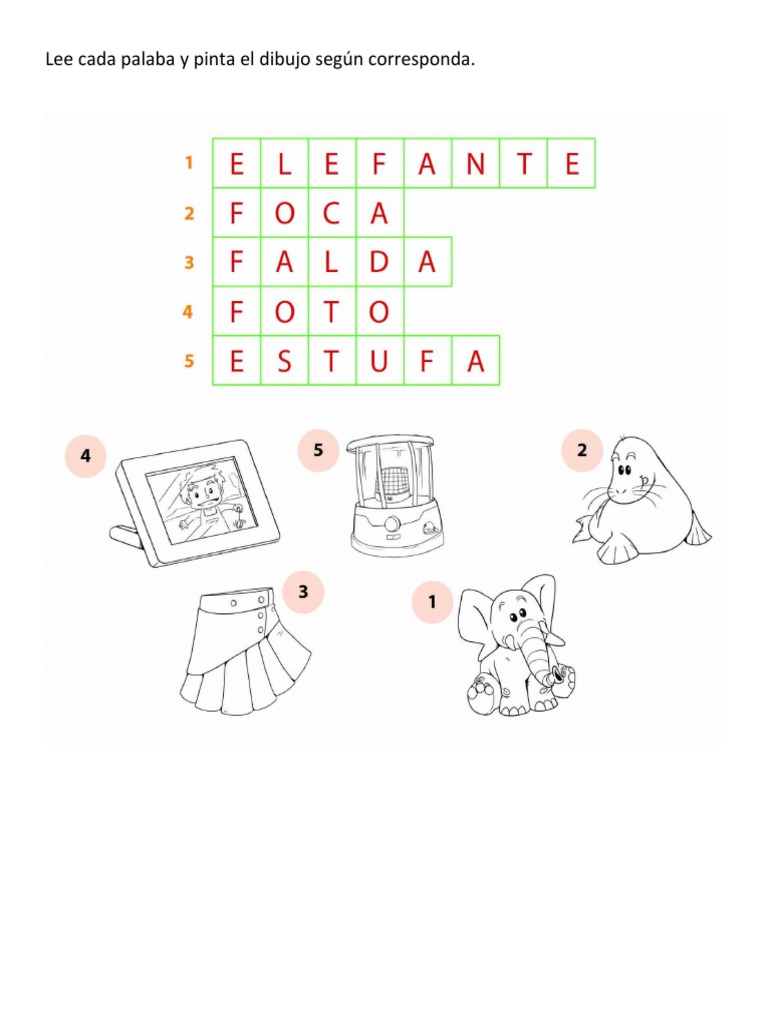 ACTIVIDADES Letra F | PDF | Artes del Lenguaje y Comunicación | Poesía