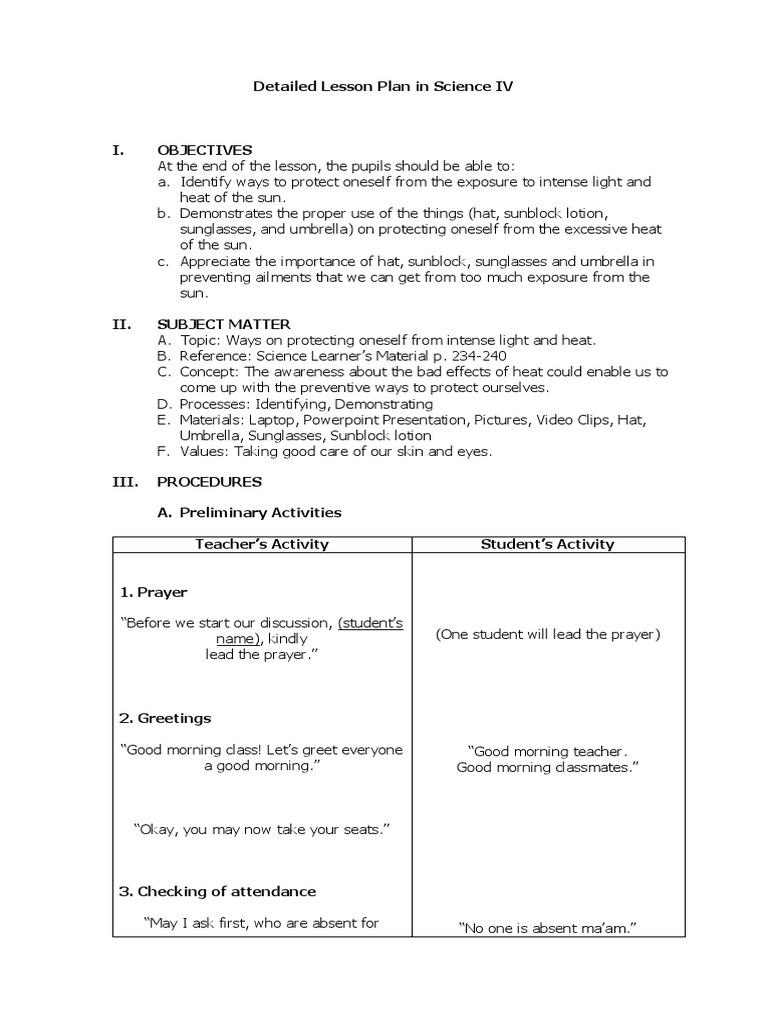 Detailed Lesson Plan in Science | PDF | Nature