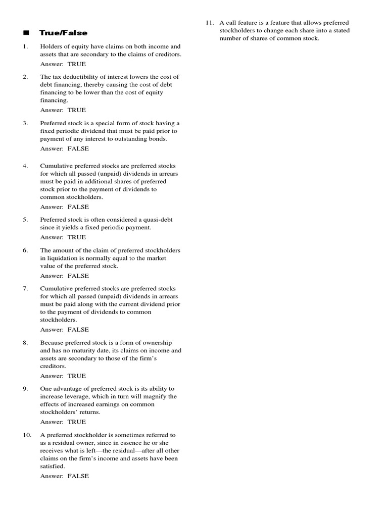 Stock Valuation | PDF | Preferred Stock | Stocks
