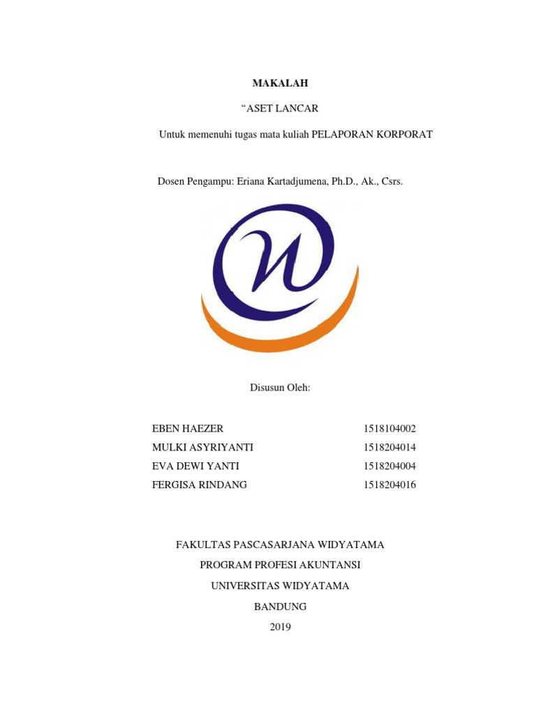 Klasifikasi dan Contoh Aset Lancar | PDF | Pengelolaan Keuangan & Uang