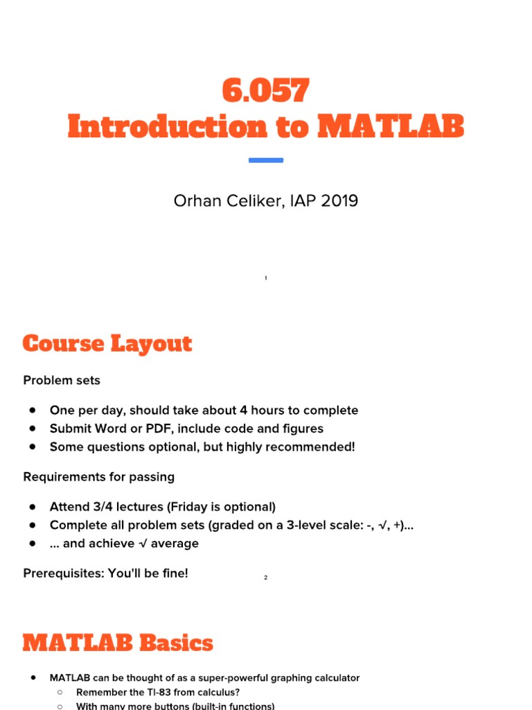 Introduction to Programming with MATLAB | PDF | Matlab | Matrix ...