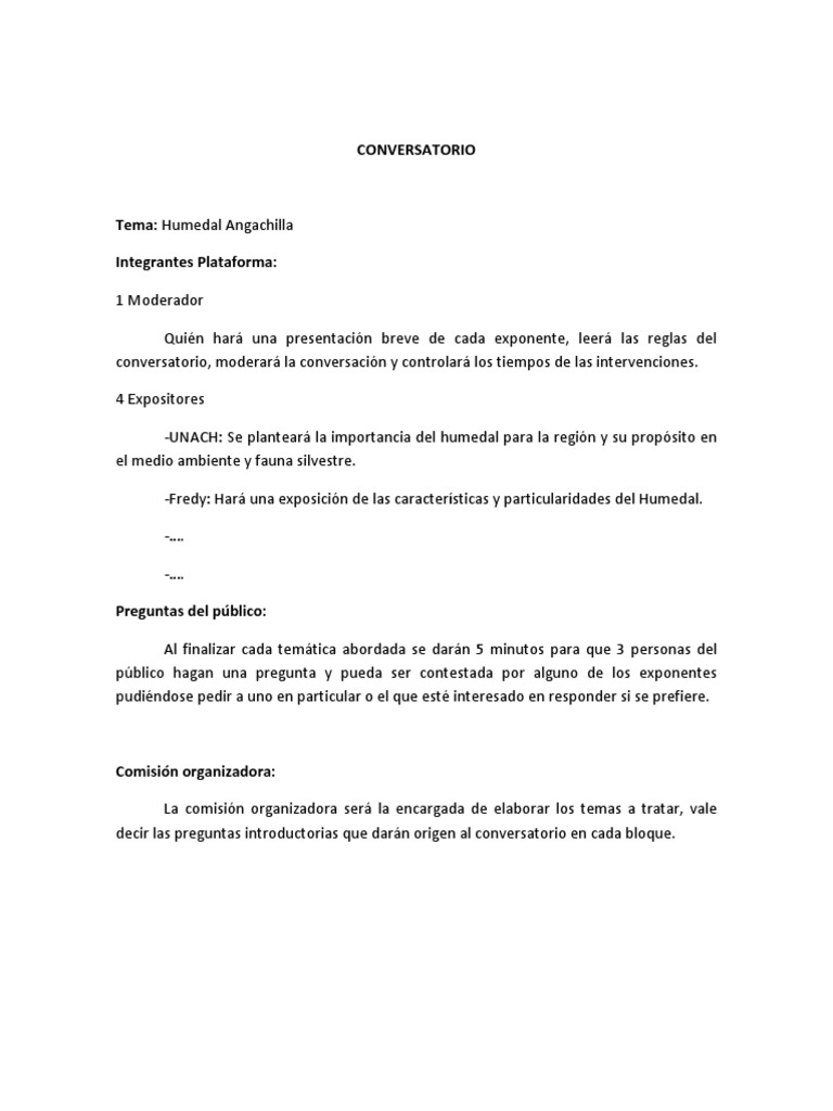 Conversatorio Estructura | PDF