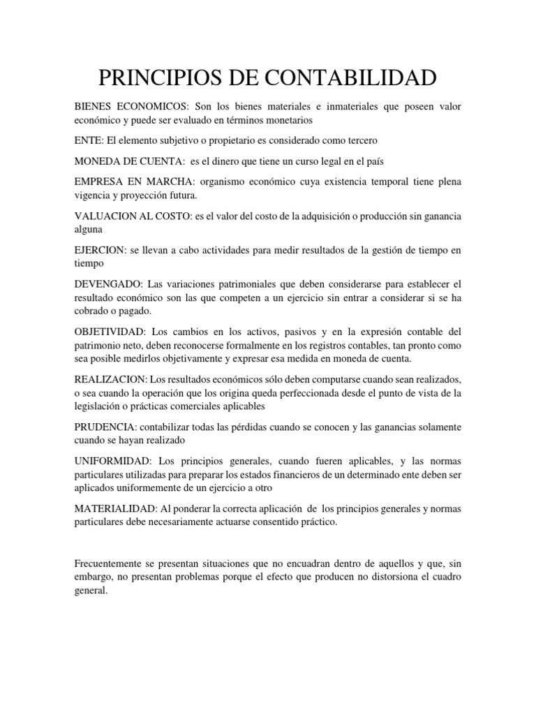 Principios de Contabilidad | PDF | Contabilidad | Contabilidad y Auditoria