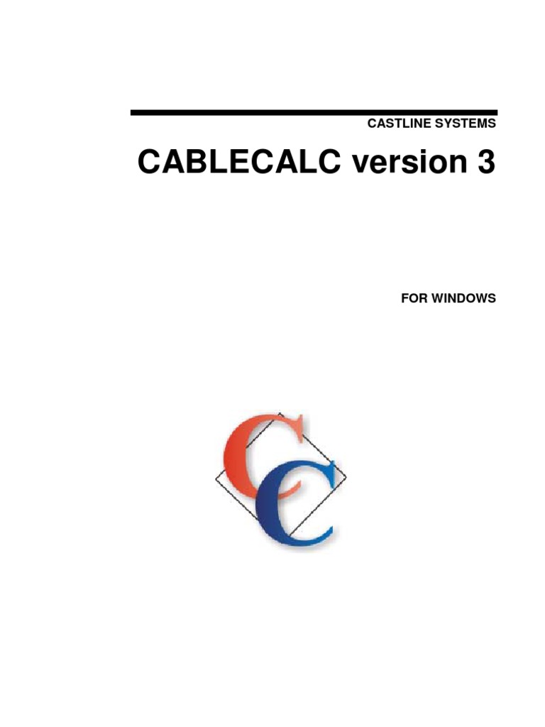 Cablecalc | PDF | Menu (Computing) | Electrical Wiring