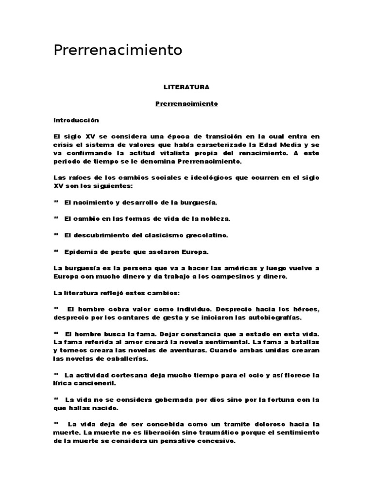 Literatura del Prerrenacimiento | PDF | Musicología | Entretenimiento (general)